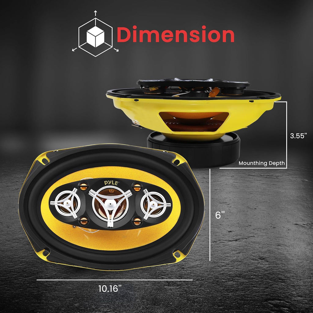 PLG69.8 Pyle 6X9 500 Watt 8-Way Speaker Pair — M&M Merchandisers
