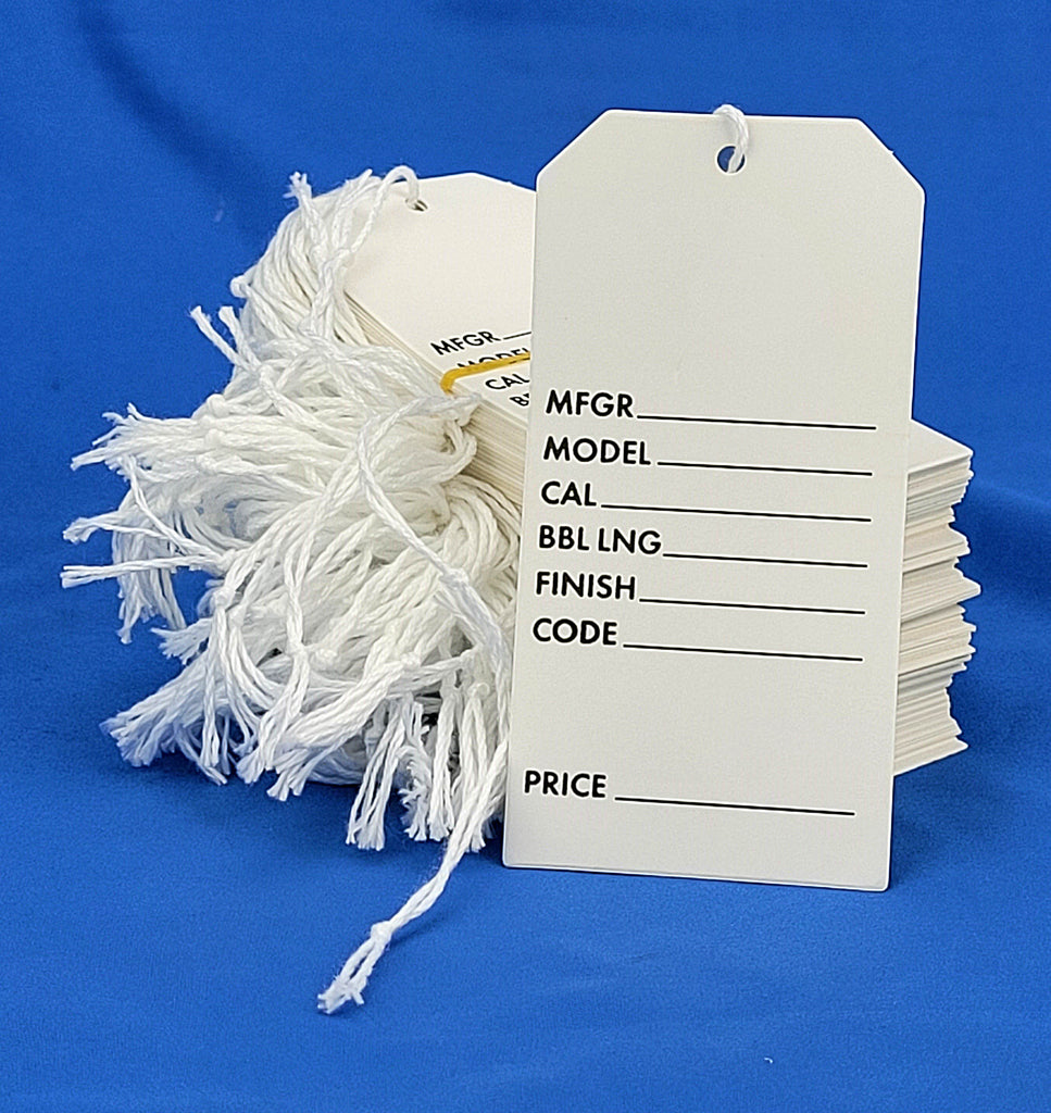 GNTAG-C Gun Tags With Hang String 500 pc per Box — M&M Merchandisers