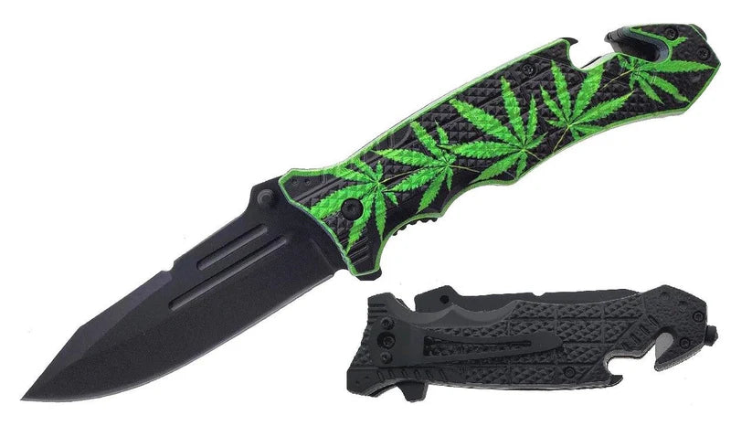 SG-KS3108MM Weed Design Spring Assist Knife — M&M Merchandisers