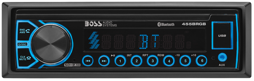 455BRGB Boss Audio Elite Single-DIN Mech-less Multimedia Player Blueto ...
