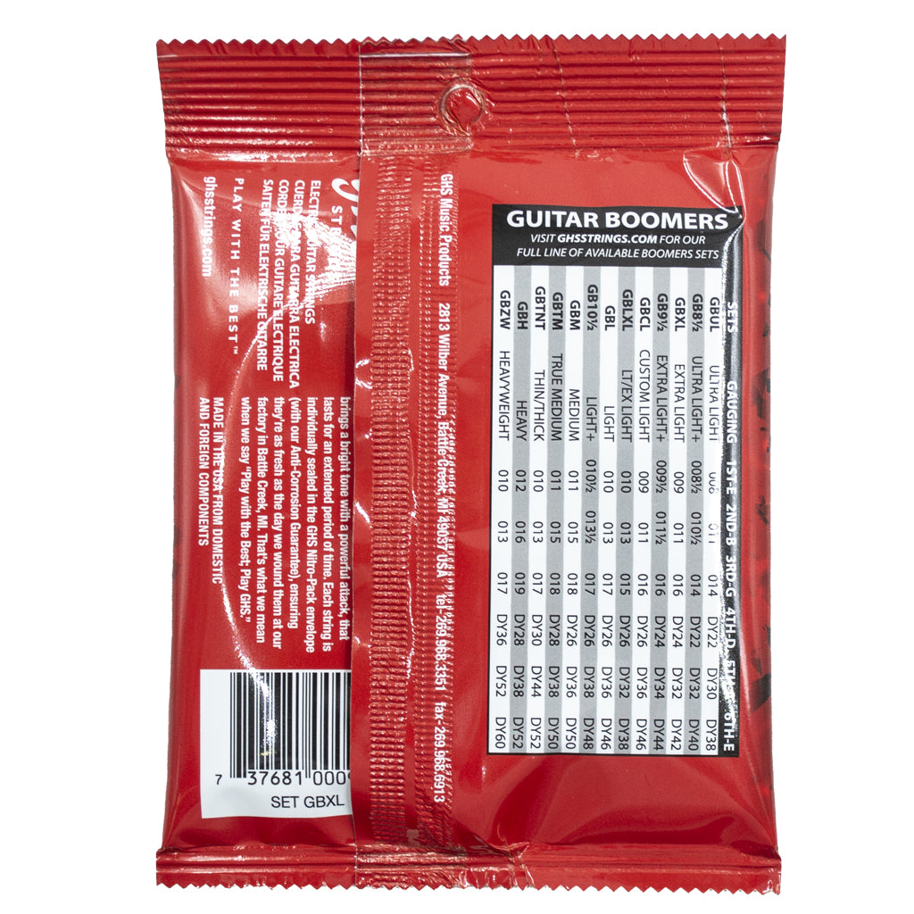 GBXL GHS X-Light Boomers Electric Guitar Strings — M&M Merchandisers