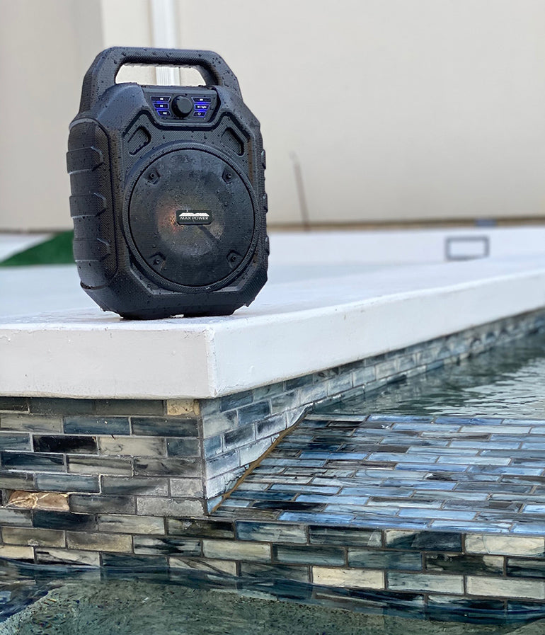 SPLASH-EXTREME Max Power Water Proof Bluetooth Portable Audio System ...